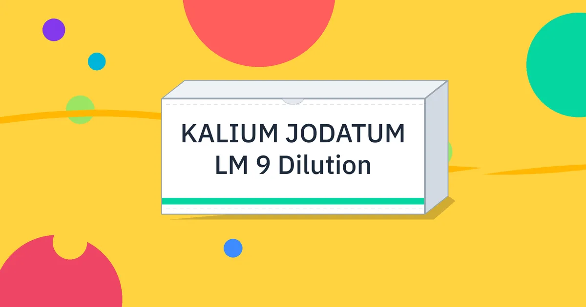 Symbolbild: Packung mit der Aufschrift KALIUM JODATUM LM 9 Dilution (PZN 12922360) – Verfügbarkeit und Bezug in Apotheken in Frankfurt am Main