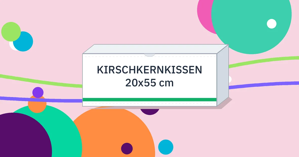 Symbolbild: Packung mit der Aufschrift KIRSCHKERNKISSEN 20x55 cm (PZN 00925637) – Verfügbarkeit und Bezug in Apotheken in Frankfurt am Main