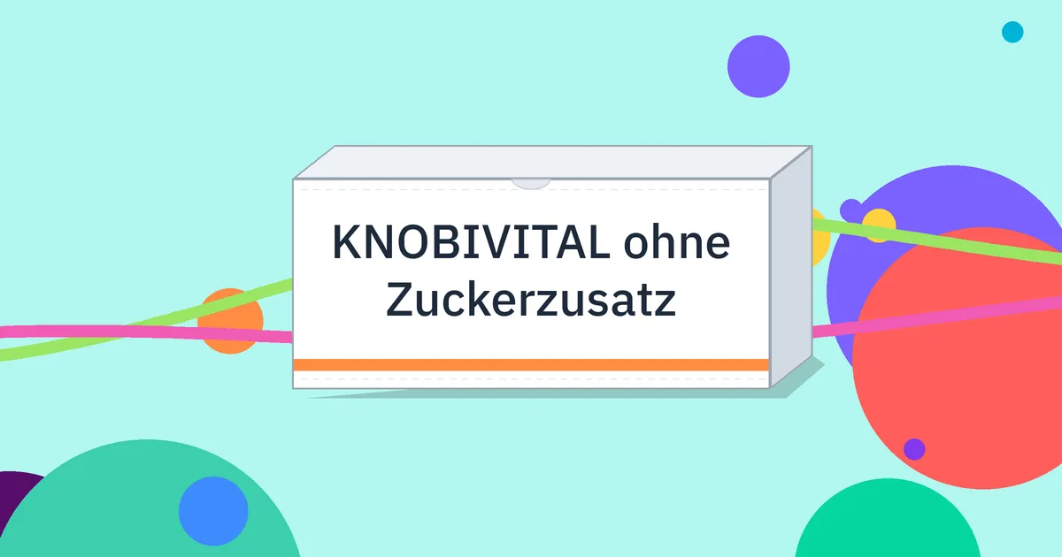Symbolbild: Packung mit der Aufschrift KNOBIVITAL ohne Zuckerzusatz (PZN 04700450) – Verfügbarkeit und Bezug in Apotheken in Frankfurt am Main