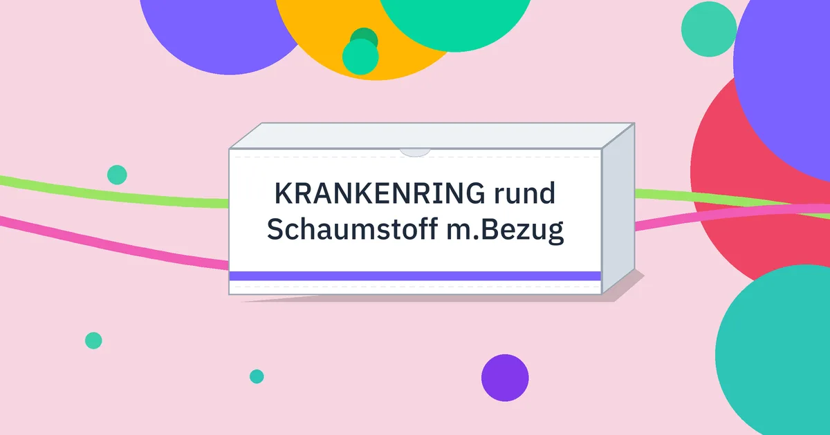 Symbolbild: Packung mit der Aufschrift KRANKENRING rund Schaumstoff m.Bezug (PZN 07048010) – Verfügbarkeit und Bezug in Apotheken in Frankfurt am Main