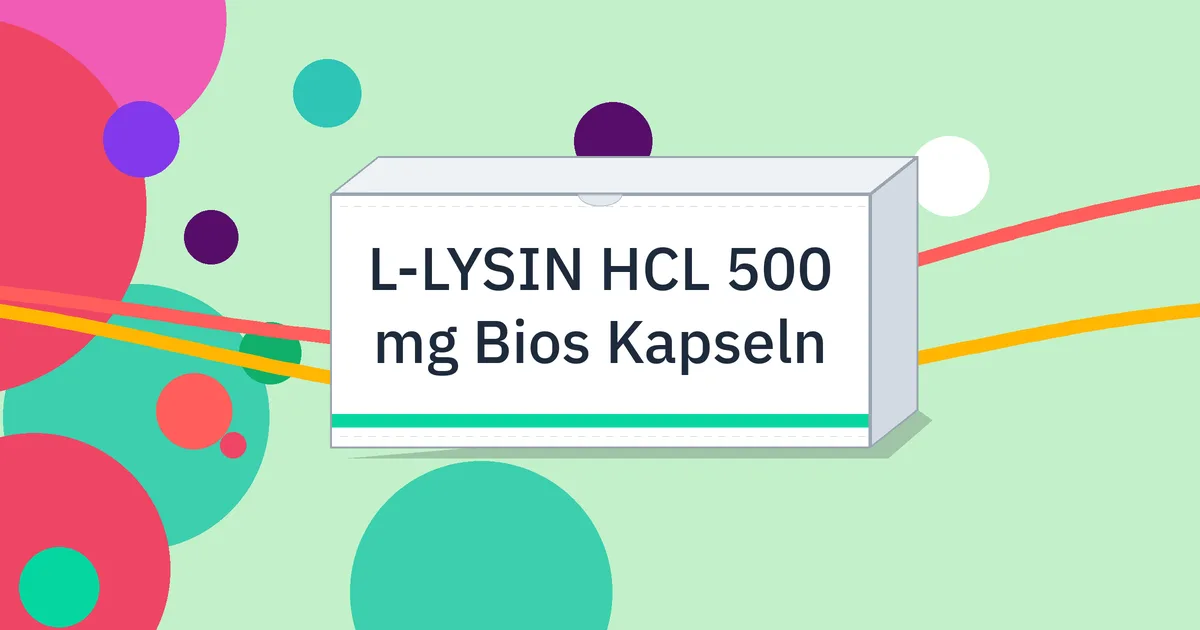 Symbolbild: Packung mit der Aufschrift L-LYSIN HCL 500 mg Bios Kapseln (PZN 04802417) – Verfügbarkeit und Bezug in Apotheken in Frankfurt am Main