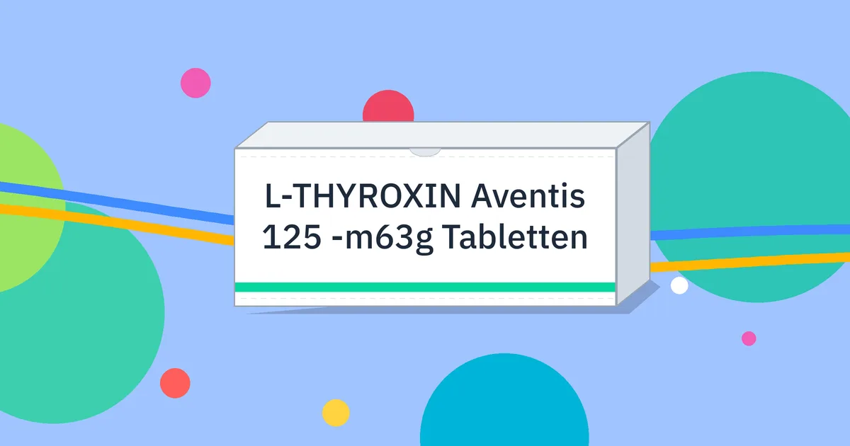Symbolbild: Packung mit der Aufschrift L-THYROXIN Aventis 125 -m63g Tabletten (PZN 12727144) – Verfügbarkeit und Bezug in Apotheken in Frankfurt am Main