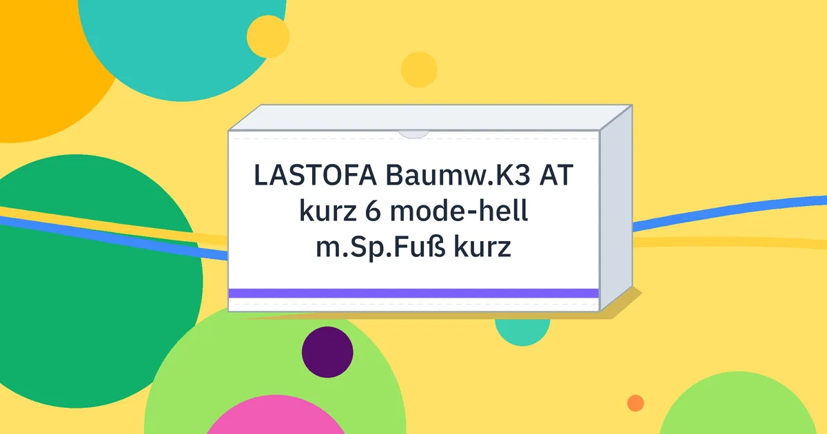 Symbolbild: Packung mit der Aufschrift LASTOFA Baumw.K3 AT kurz 6 mode-hell m.Sp.Fuß kurz (PZN 01958923) – Verfügbarkeit und Bezug in Apotheken in Frankfurt am Main