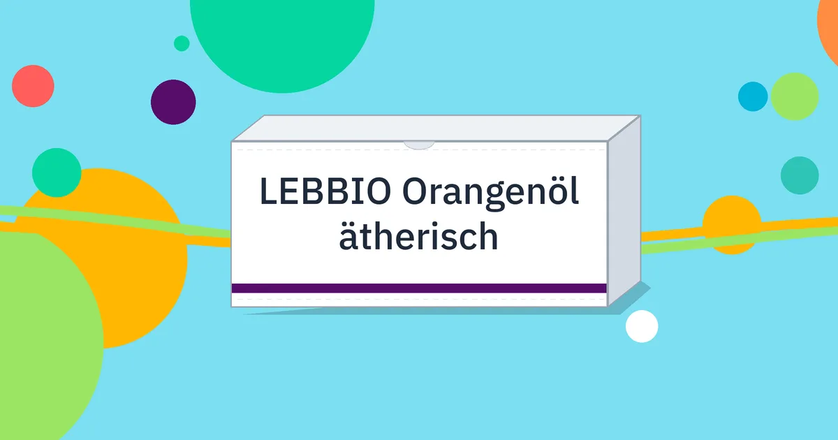 Symbolbild: Packung mit der Aufschrift LEBBIO Orangenöl ätherisch (PZN 19408519) – Verfügbarkeit und Bezug in Apotheken in Frankfurt am Main