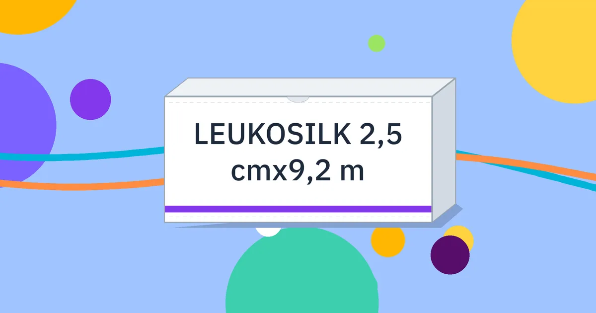 Symbolbild: Packung mit der Aufschrift LEUKOSILK 2,5 cmx9,2 m (PZN 15886860) – Verfügbarkeit und Bezug in Apotheken in Frankfurt am Main