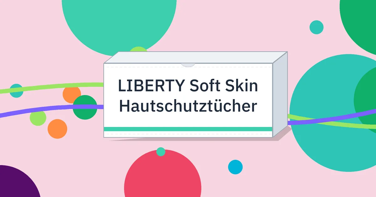 Symbolbild: Packung mit der Aufschrift LIBERTY Soft Skin Hautschutztücher (PZN 20351049) – Verfügbarkeit und Bezug in Apotheken in Frankfurt am Main
