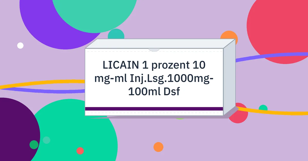 Symbolbild: Packung mit der Aufschrift LICAIN 1 prozent 10 mg-ml Inj.Lsg.1000mg-100ml Dsf (PZN 11356007) – Verfügbarkeit und Bezug in Apotheken in Frankfurt am Main