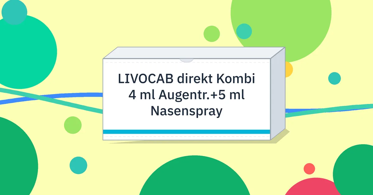 Symbolbild: Packung mit der Aufschrift LIVOCAB direkt Kombi 4 ml Augentr.+5 ml Nasenspray (PZN 00676789) – Verfügbarkeit und Bezug in Apotheken in Frankfurt am Main