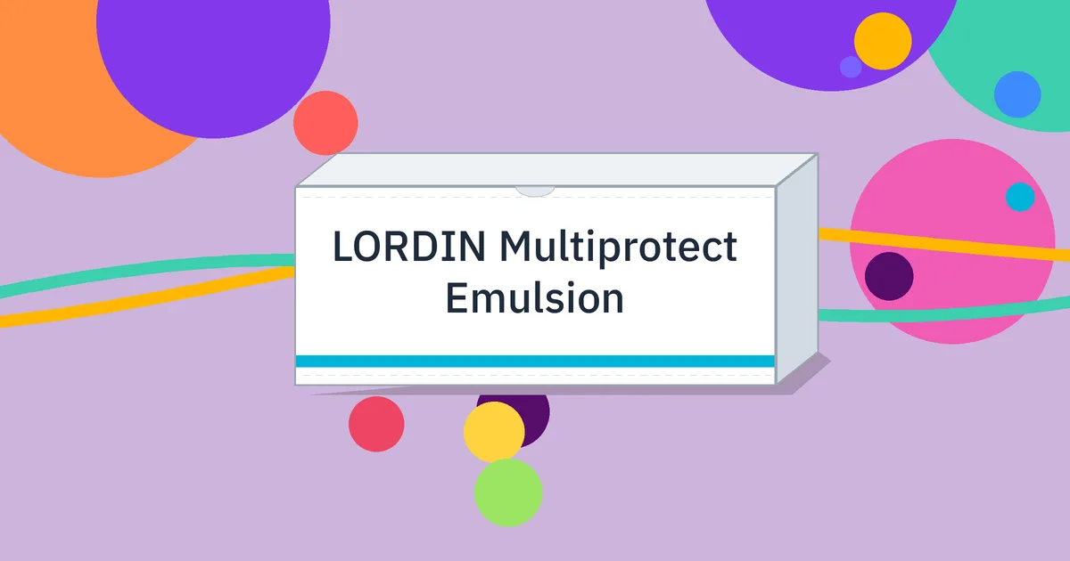 Symbolbild: Packung mit der Aufschrift LORDIN Multiprotect Emulsion (PZN 07733390) – Verfügbarkeit und Bezug in Apotheken in Frankfurt am Main