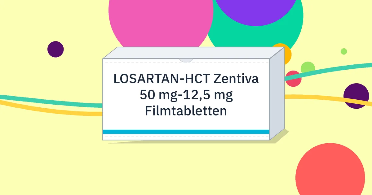 Symbolbild: Packung mit der Aufschrift LOSARTAN-HCT Zentiva 50 mg-12,5 mg Filmtabletten (PZN 16222518) – Verfügbarkeit und Bezug in Apotheken in Frankfurt am Main