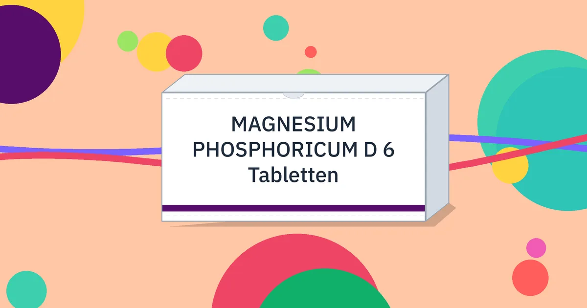 Symbolbild: Packung mit der Aufschrift MAGNESIUM PHOSPHORICUM D 6 Tabletten (PZN 01777966) – Verfügbarkeit und Bezug in Apotheken in Frankfurt am Main