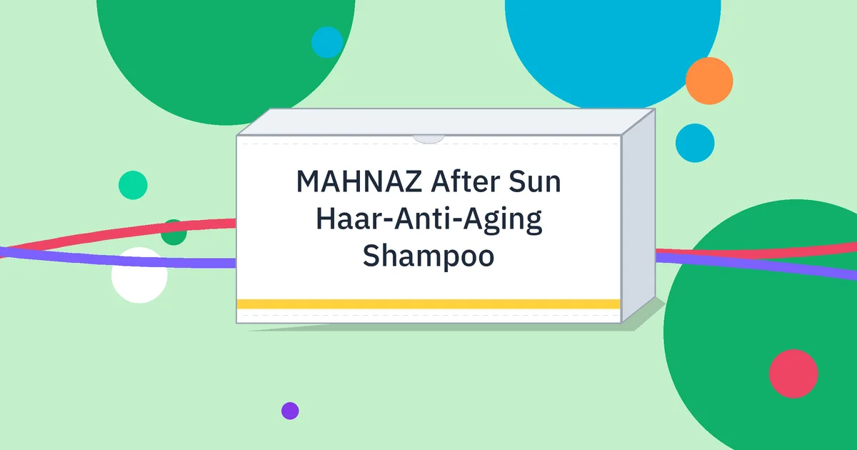 Symbolbild: Packung mit der Aufschrift MAHNAZ After Sun Haar-Anti-Aging Shampoo (PZN 10325861) – Verfügbarkeit und Bezug in Apotheken in Frankfurt am Main