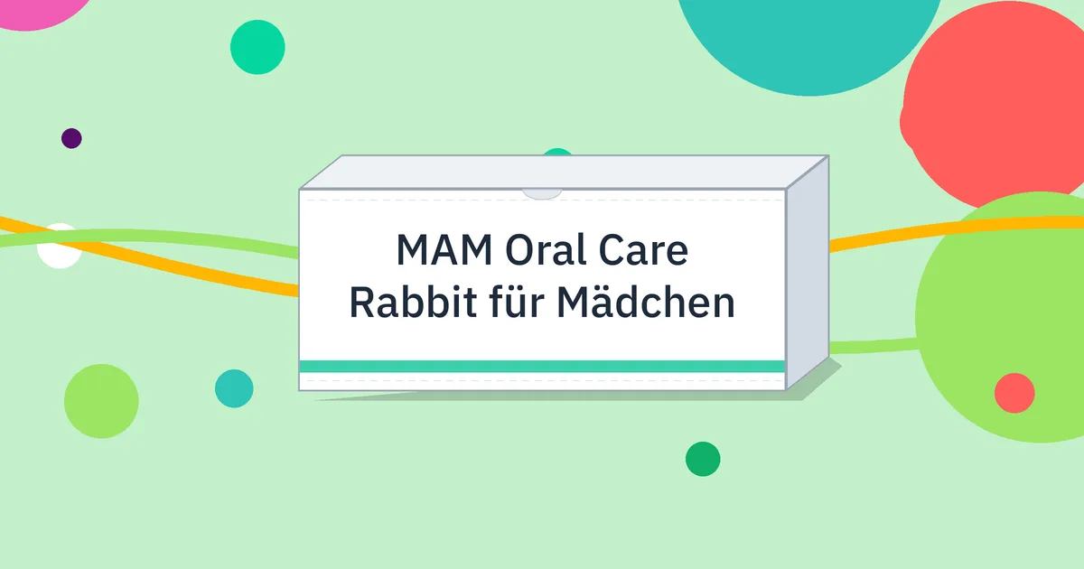Symbolbild: Packung mit der Aufschrift MAM Oral Care Rabbit für Mädchen (PZN 12670993) – Verfügbarkeit und Bezug in Apotheken in Frankfurt am Main