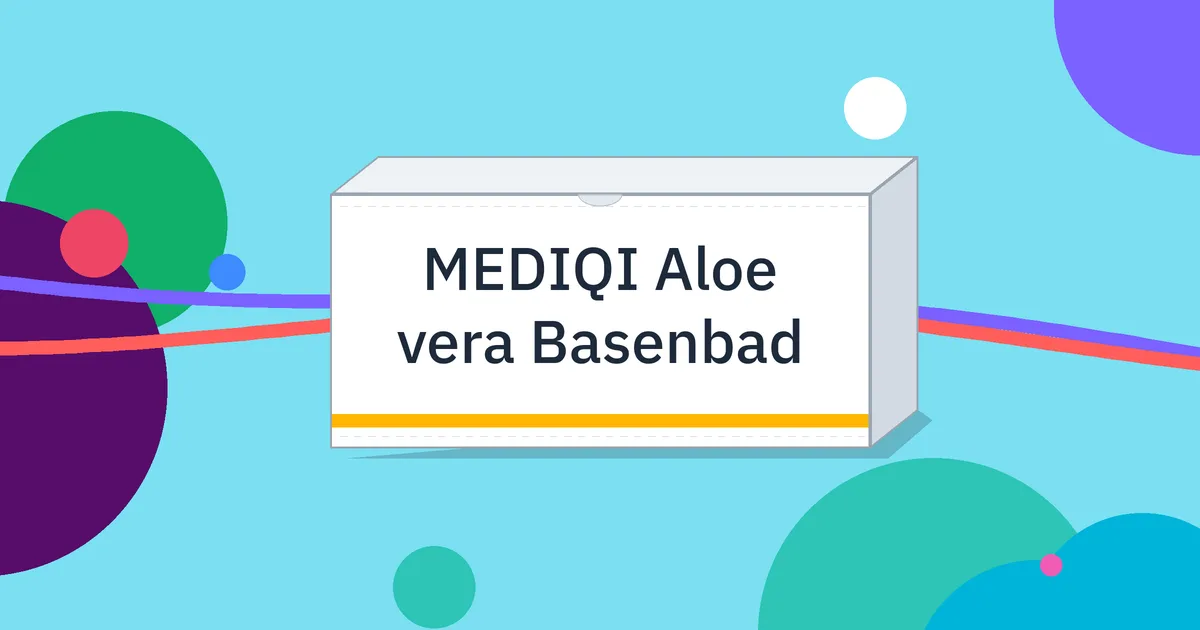 Symbolbild: Packung mit der Aufschrift MEDIQI Aloe vera Basenbad (PZN 19501118) – Verfügbarkeit und Bezug in Apotheken in Frankfurt am Main