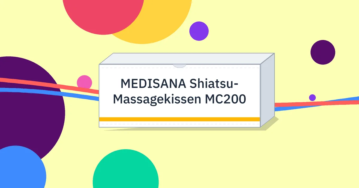 Symbolbild: Packung mit der Aufschrift MEDISANA Shiatsu-Massagekissen MC200 (PZN 19344529) – Verfügbarkeit und Bezug in Apotheken in Frankfurt am Main