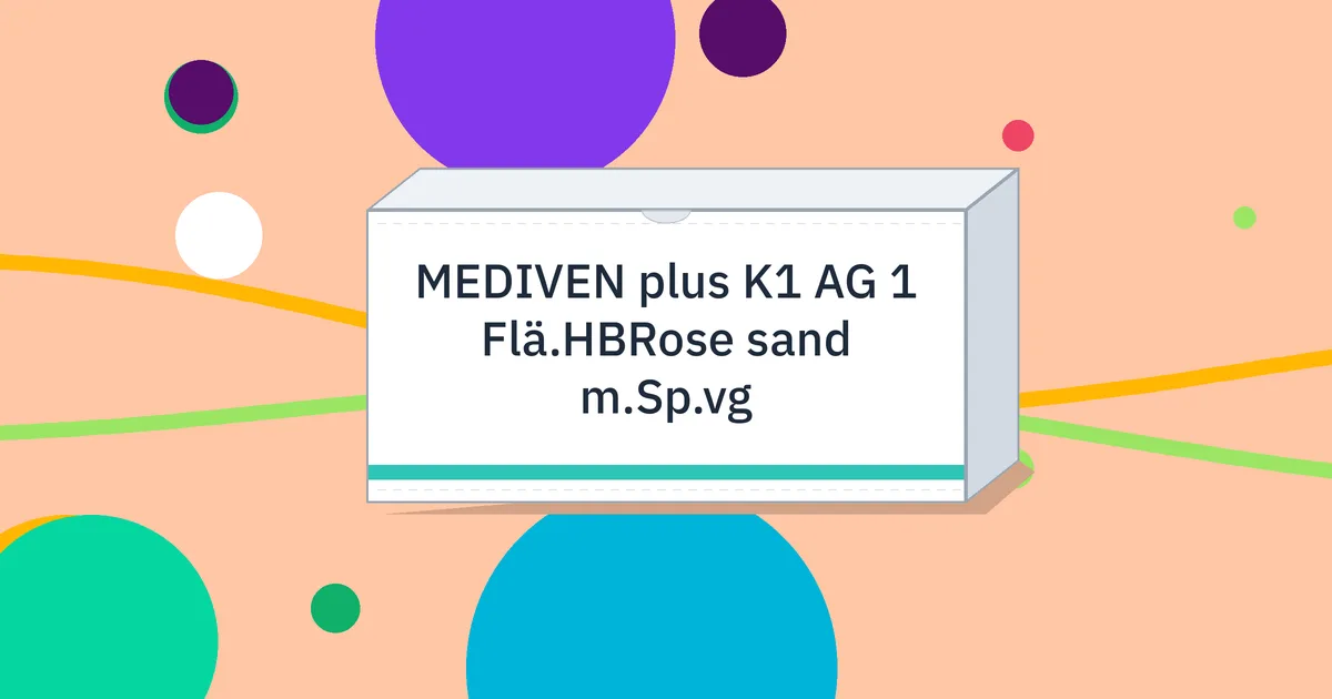 Symbolbild: Packung mit der Aufschrift MEDIVEN plus K1 AG 1 Flä.HBRose sand m.Sp.vg (PZN 18939930) – Verfügbarkeit und Bezug in Apotheken in Frankfurt am Main