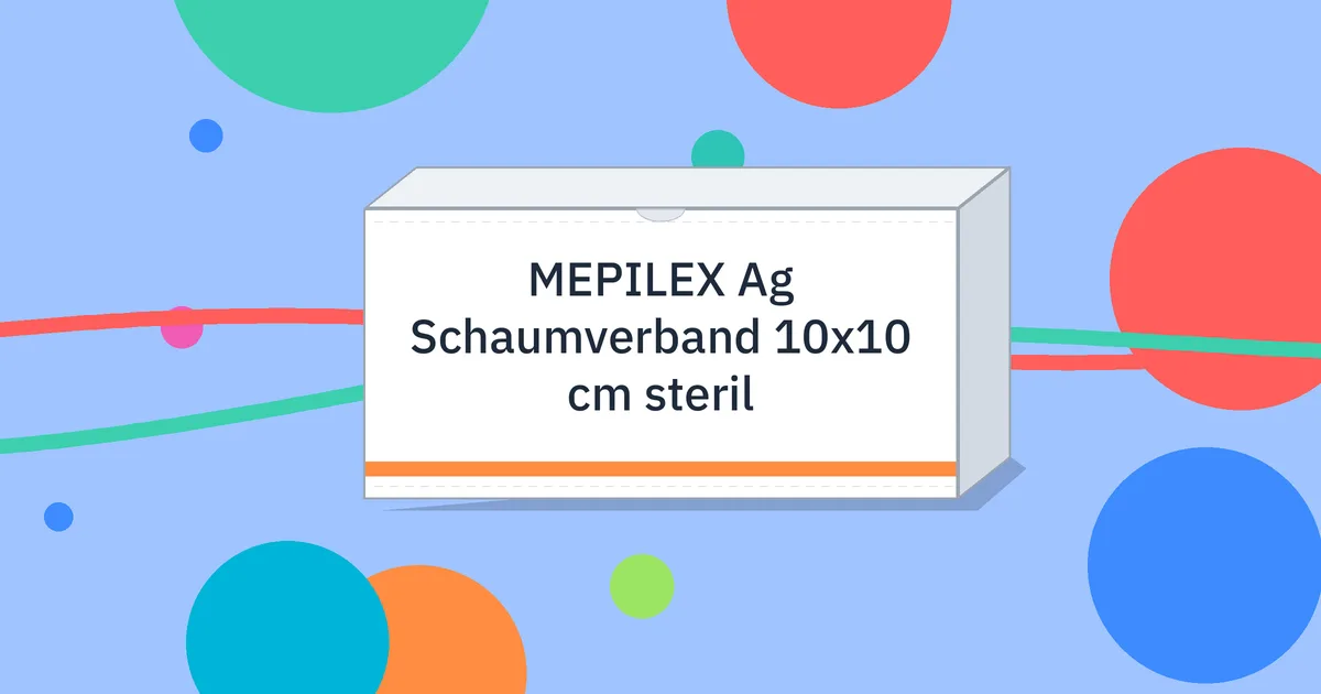 Symbolbild: Packung mit der Aufschrift MEPILEX Ag Schaumverband 10x10 cm steril (PZN 11741969) – Verfügbarkeit und Bezug in Apotheken in Frankfurt am Main