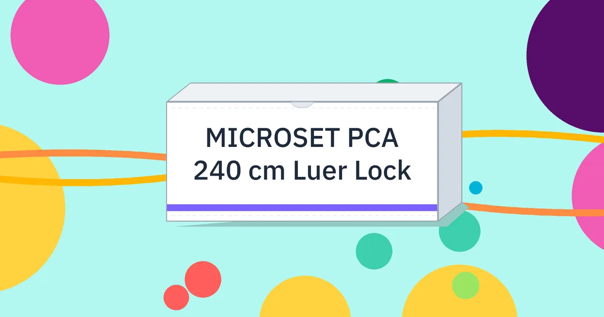 Symbolbild: Packung mit der Aufschrift MICROSET PCA 240 cm Luer Lock (PZN 19283733) – Verfügbarkeit und Bezug in Apotheken in Frankfurt am Main