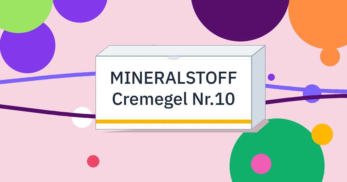 Symbolbild: Packung mit der Aufschrift MINERALSTOFF Cremegel Nr.10 (PZN 02733563) – Verfügbarkeit und Bezug in Apotheken in Frankfurt am Main