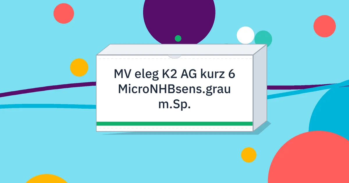 Symbolbild: Packung mit der Aufschrift MV eleg K2 AG kurz 6 MicroNHBsens.grau m.Sp. (PZN 18926838) – Verfügbarkeit und Bezug in Apotheken in Frankfurt am Main