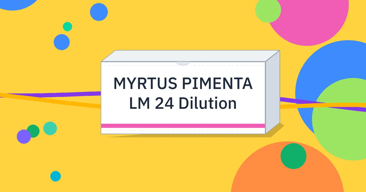 Symbolbild: Packung mit der Aufschrift MYRTUS PIMENTA LM 24 Dilution (PZN 13614583) – Verfügbarkeit und Bezug in Apotheken in Frankfurt am Main