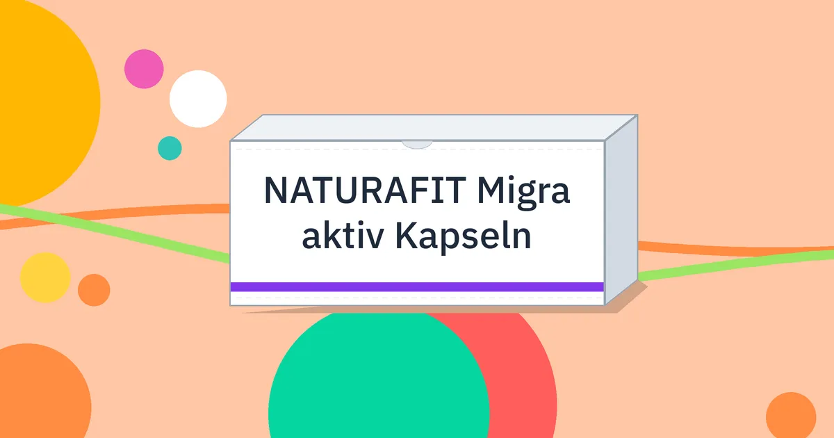 Symbolbild: Packung mit der Aufschrift NATURAFIT Migra aktiv Kapseln (PZN 10196665) – Verfügbarkeit und Bezug in Apotheken in Frankfurt am Main