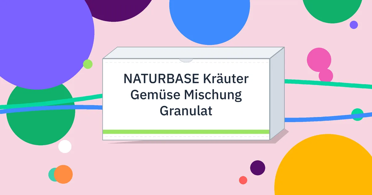 Symbolbild: Packung mit der Aufschrift NATURBASE Kräuter Gemüse Mischung Granulat (PZN 03648144) – Verfügbarkeit und Bezug in Apotheken in Frankfurt am Main