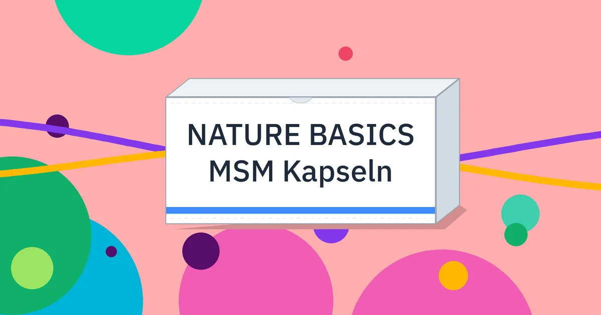 Symbolbild: Packung mit der Aufschrift NATURE BASICS MSM Kapseln (PZN 17613787) – Verfügbarkeit und Bezug in Apotheken in Frankfurt am Main