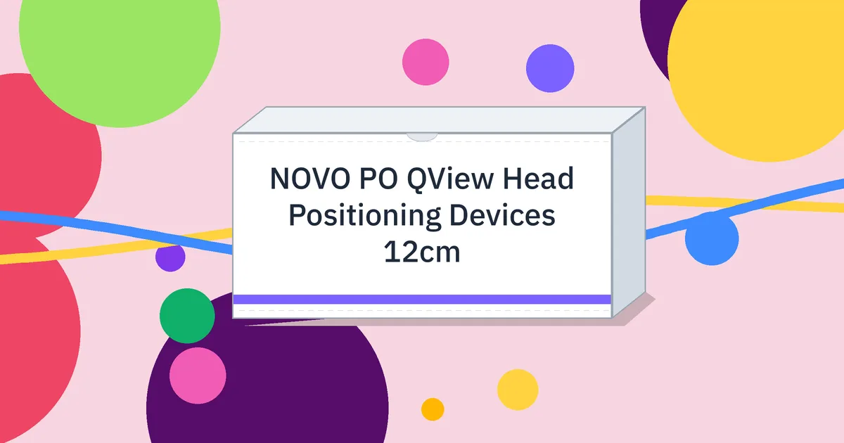 Symbolbild: Packung mit der Aufschrift NOVO PO QView Head Positioning Devices 12cm (PZN 18471585) – Verfügbarkeit und Bezug in Apotheken in Frankfurt am Main