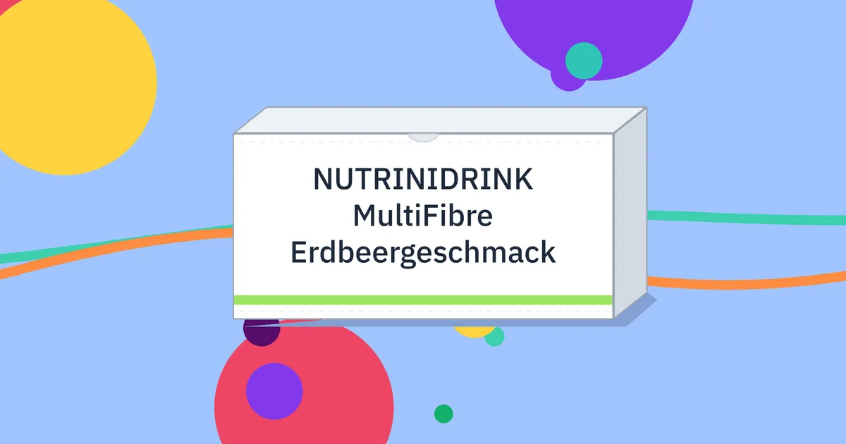 Symbolbild: Packung mit der Aufschrift NUTRINIDRINK MultiFibre Erdbeergeschmack (PZN 00147631) – Verfügbarkeit und Bezug in Apotheken in Frankfurt am Main