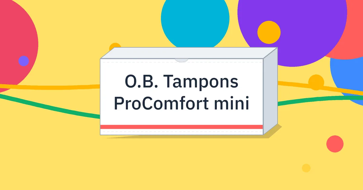 Symbolbild: Packung mit der Aufschrift O.B. Tampons ProComfort mini (PZN 00723767) – Verfügbarkeit und Bezug in Apotheken in Frankfurt am Main