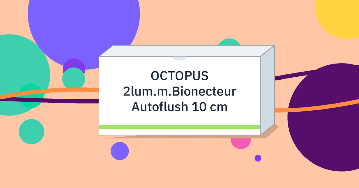 Symbolbild: Packung mit der Aufschrift OCTOPUS 2lum.m.Bionecteur Autoflush 10 cm (PZN 02166348) – Verfügbarkeit und Bezug in Apotheken in Frankfurt am Main