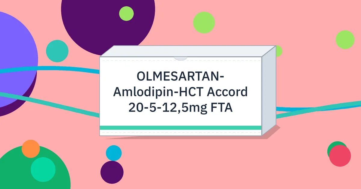 Symbolbild: Packung mit der Aufschrift OLMESARTAN-Amlodipin-HCT Accord 20-5-12,5mg FTA (PZN 16799330) – Verfügbarkeit und Bezug in Apotheken in Frankfurt am Main