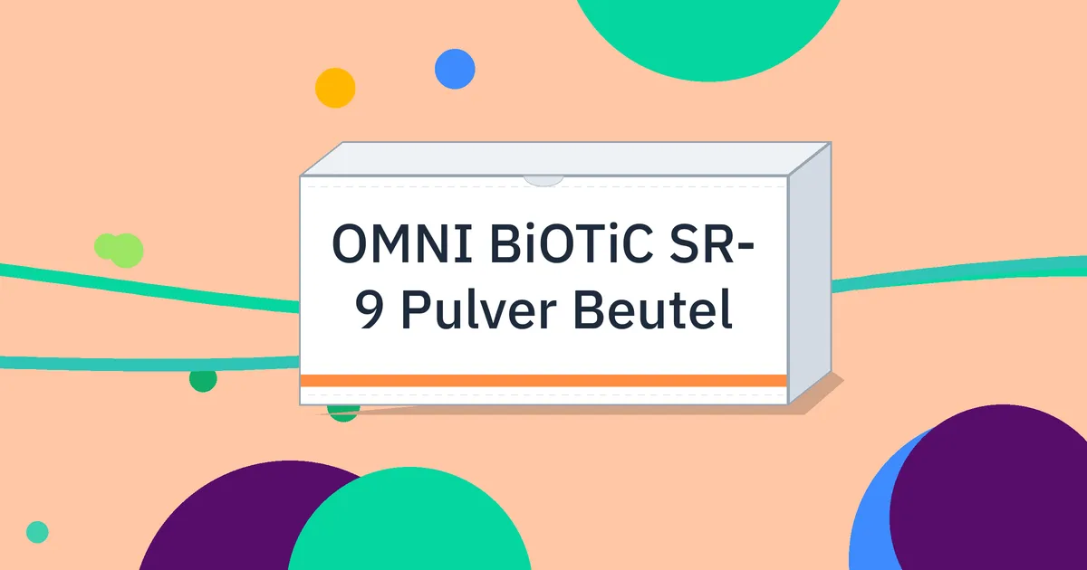 Symbolbild: Packung mit der Aufschrift OMNI BiOTiC SR-9 Pulver Beutel (PZN 15198249) – Verfügbarkeit und Bezug in Apotheken in Frankfurt am Main