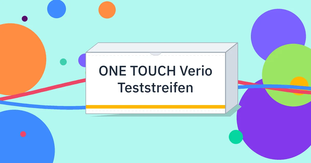 Symbolbild: Packung mit der Aufschrift ONE TOUCH Verio Teststreifen (PZN 10403590) – Verfügbarkeit und Bezug in Apotheken in Frankfurt am Main
