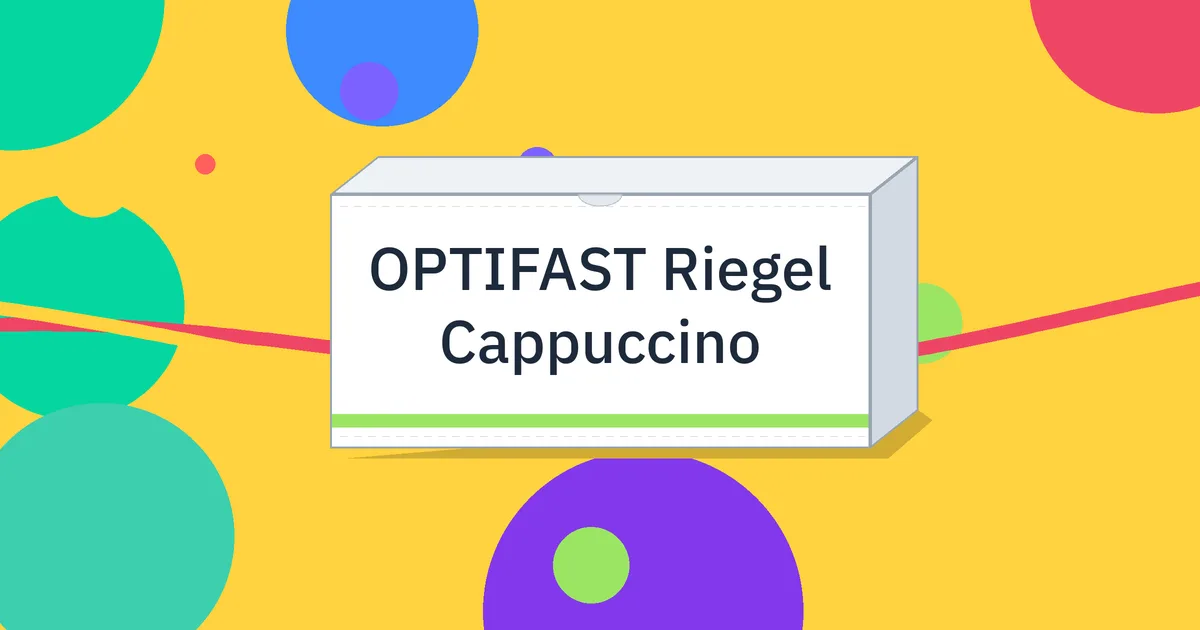 Symbolbild: Packung mit der Aufschrift OPTIFAST Riegel Cappuccino (PZN 15996525) – Verfügbarkeit und Bezug in Apotheken in Frankfurt am Main