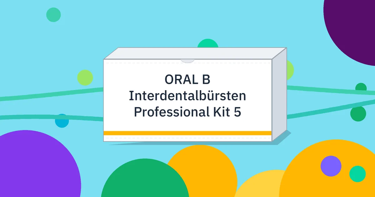 Symbolbild: Packung mit der Aufschrift ORAL B Interdentalbürsten Professional Kit 5 (PZN 00669269) – Verfügbarkeit und Bezug in Apotheken in Frankfurt am Main