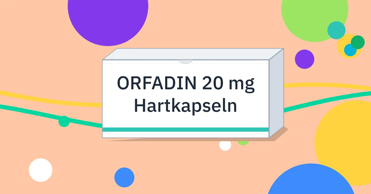 Symbolbild: Packung mit der Aufschrift ORFADIN 20 mg Hartkapseln (PZN 19747492) – Verfügbarkeit und Bezug in Apotheken in Frankfurt am Main