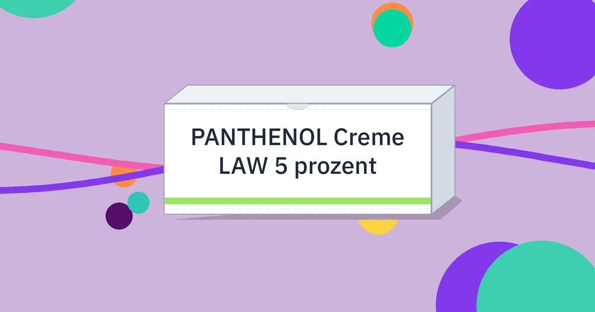 Symbolbild: Packung mit der Aufschrift PANTHENOL Creme LAW 5 prozent (PZN 06873953) – Verfügbarkeit und Bezug in Apotheken in Frankfurt am Main