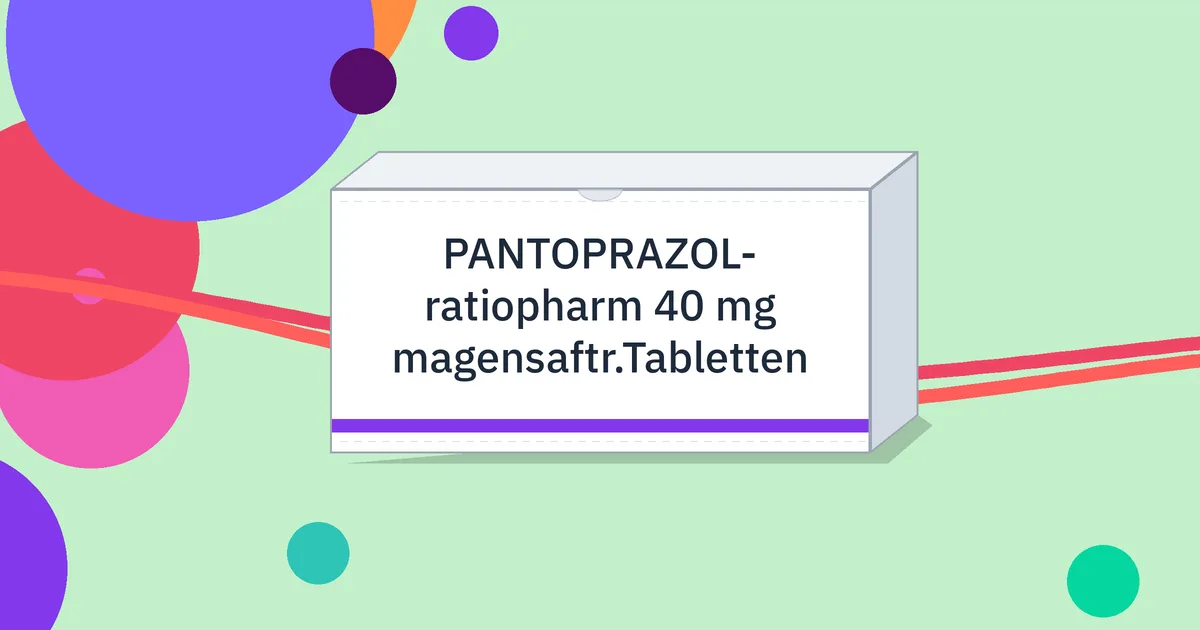 Symbolbild: Packung mit der Aufschrift PANTOPRAZOL-ratiopharm 40 mg magensaftr.Tabletten (PZN 01175210) – Verfügbarkeit und Bezug in Apotheken in Frankfurt am Main