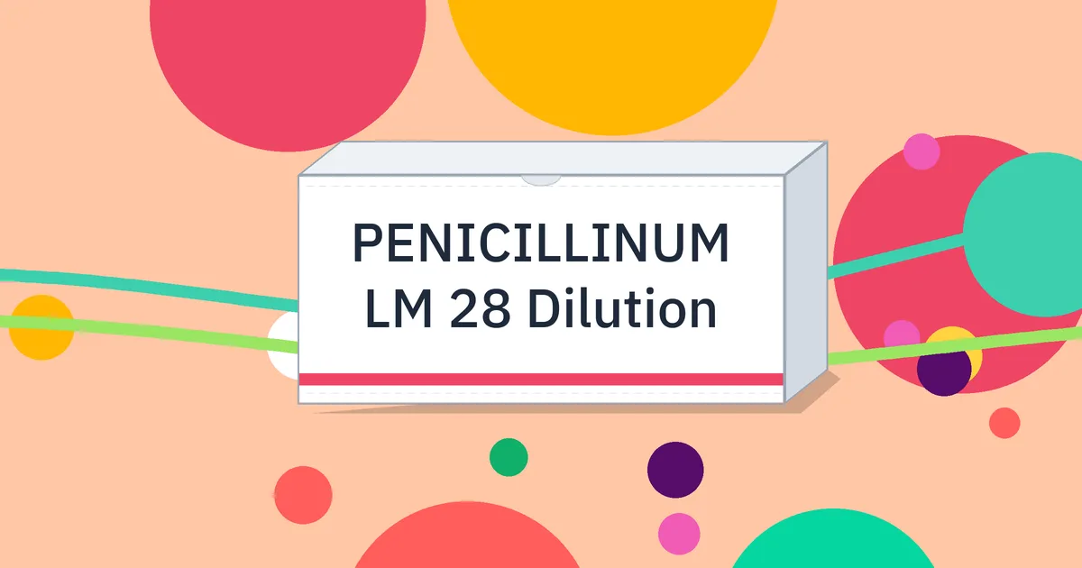 Symbolbild: Packung mit der Aufschrift PENICILLINUM LM 28 Dilution (PZN 12977421) – Verfügbarkeit und Bezug in Apotheken in Frankfurt am Main