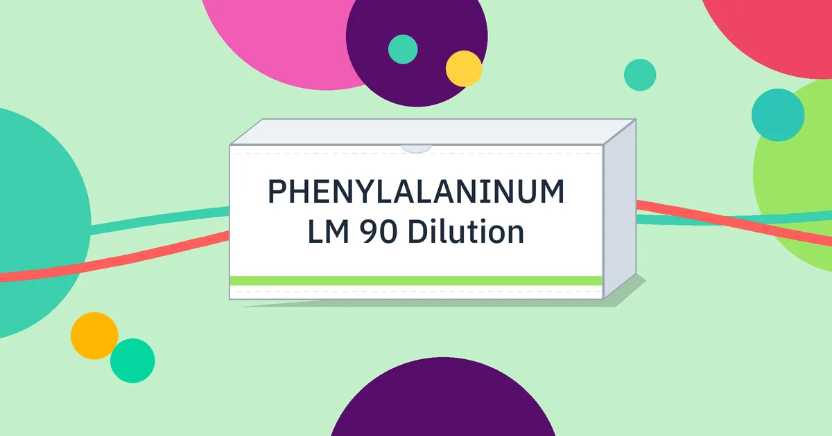 Symbolbild: Packung mit der Aufschrift PHENYLALANINUM LM 90 Dilution (PZN 13784196) – Verfügbarkeit und Bezug in Apotheken in Frankfurt am Main