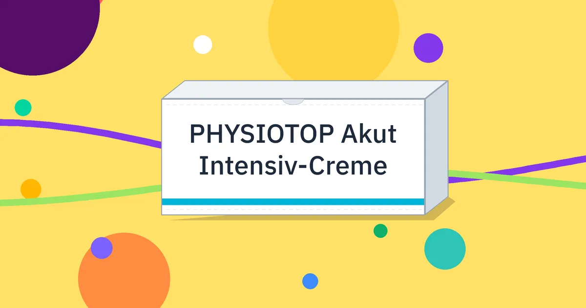 Symbolbild: Packung mit der Aufschrift PHYSIOTOP Akut Intensiv-Creme (PZN 14299043) – Verfügbarkeit und Bezug in Apotheken in Frankfurt am Main