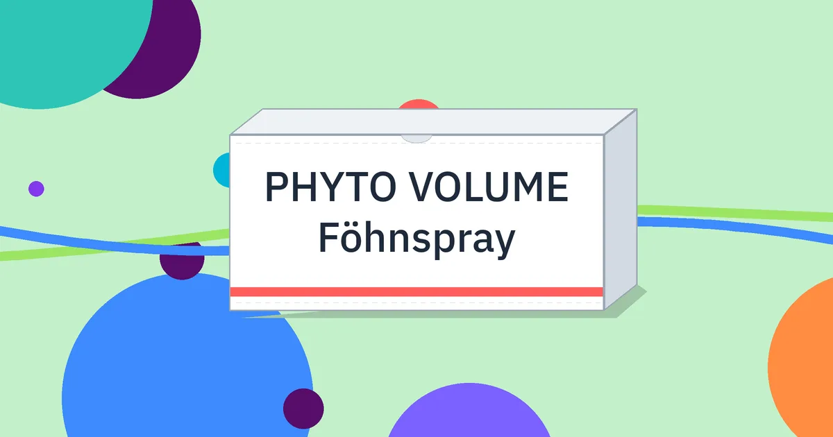 Symbolbild: Packung mit der Aufschrift PHYTO VOLUME Föhnspray (PZN 18786136) – Verfügbarkeit und Bezug in Apotheken in Frankfurt am Main