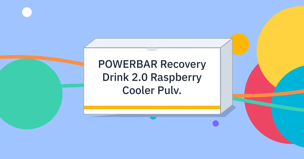 Symbolbild: Packung mit der Aufschrift POWERBAR Recovery Drink 2.0 Raspberry Cooler Pulv. (PZN 13819196) – Verfügbarkeit und Bezug in Apotheken in Frankfurt am Main