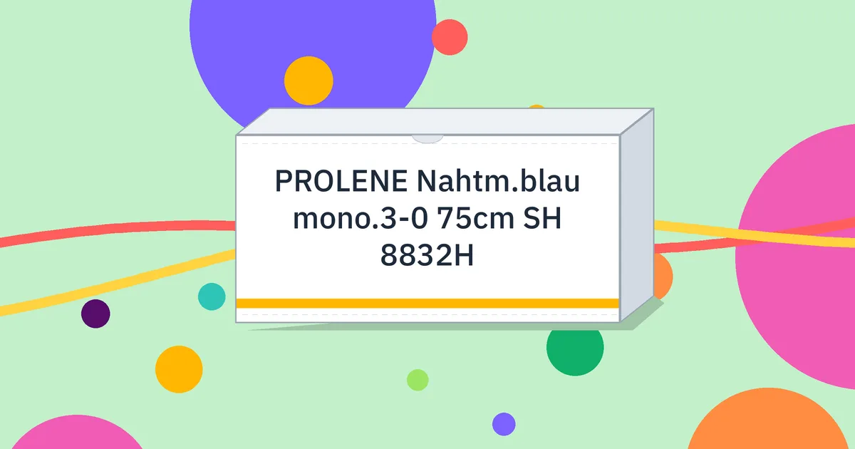 Symbolbild: Packung mit der Aufschrift PROLENE Nahtm.blau mono.3-0 75cm SH 8832H (PZN 19760699) – Verfügbarkeit und Bezug in Apotheken in Frankfurt am Main