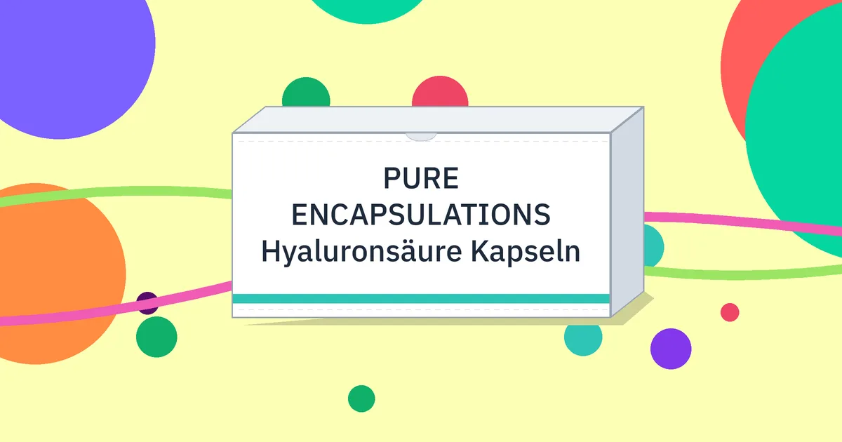 Symbolbild: Packung mit der Aufschrift PURE ENCAPSULATIONS Hyaluronsäure Kapseln (PZN 03559937) – Verfügbarkeit und Bezug in Apotheken in Frankfurt am Main