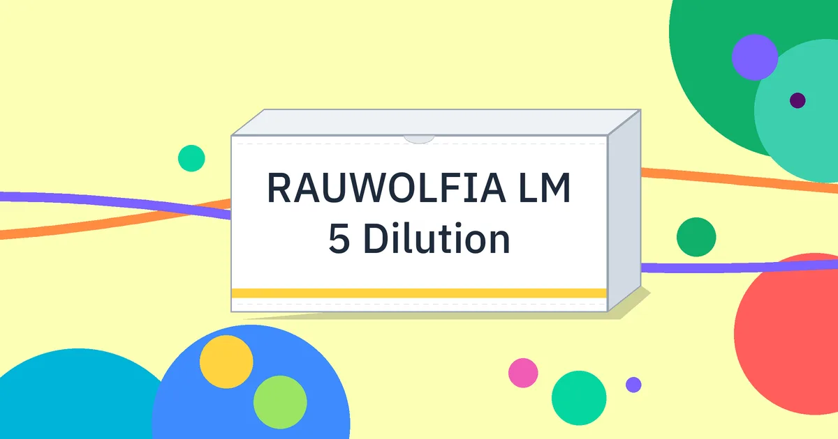 Symbolbild: Packung mit der Aufschrift RAUWOLFIA LM 5 Dilution (PZN 13046564) – Verfügbarkeit und Bezug in Apotheken in Frankfurt am Main