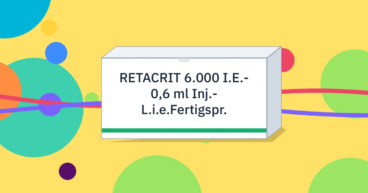 Symbolbild: Packung mit der Aufschrift RETACRIT 6.000 I.E.-0,6 ml Inj.-L.i.e.Fertigspr. (PZN 12343254) – Verfügbarkeit und Bezug in Apotheken in Frankfurt am Main