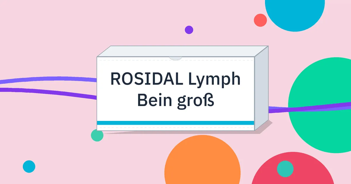 Symbolbild: Packung mit der Aufschrift ROSIDAL Lymph Bein groß (PZN 19703661) – Verfügbarkeit und Bezug in Apotheken in Frankfurt am Main